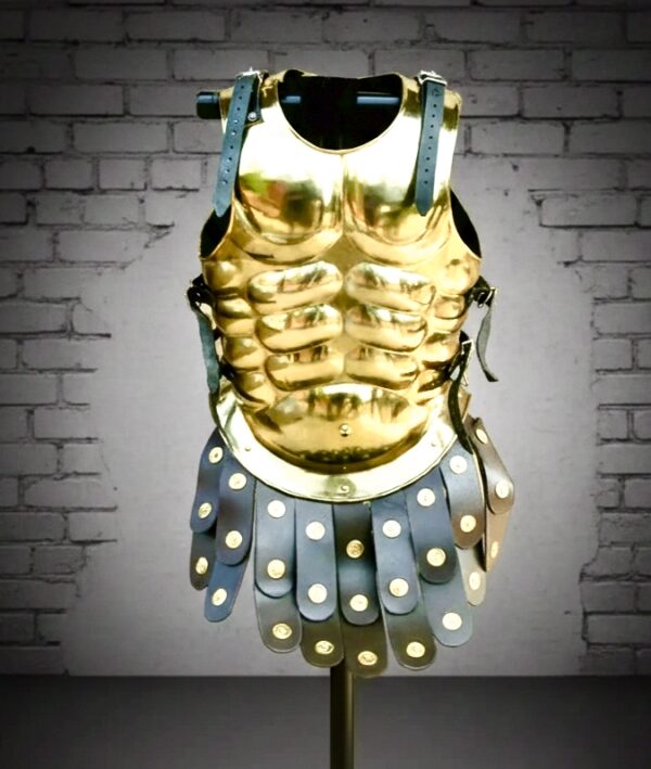 Muscle Armour Brass Finish with Straps - historicalreplicas.co.in